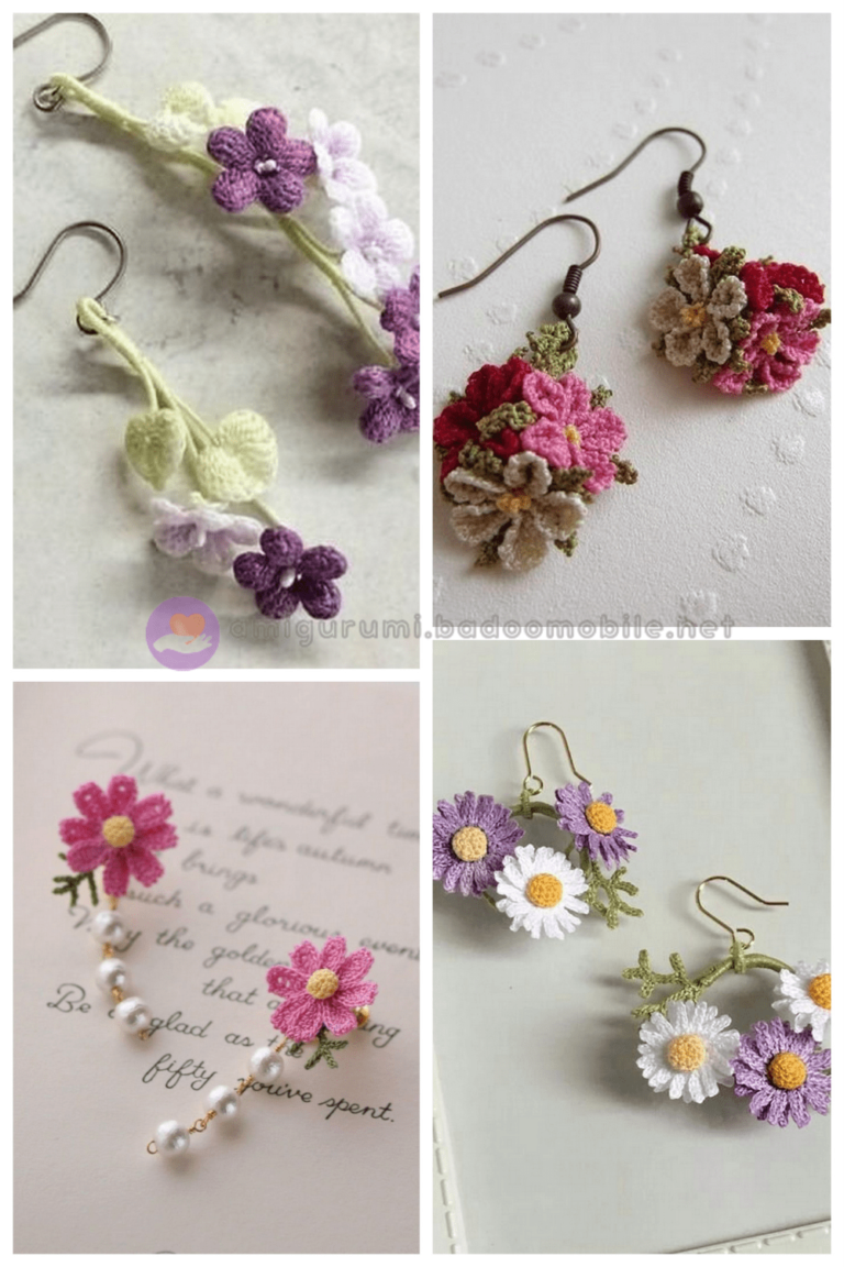 1 Free Crochet Earring Pattern and 28 Crochet Earrings Ideas – Free ...