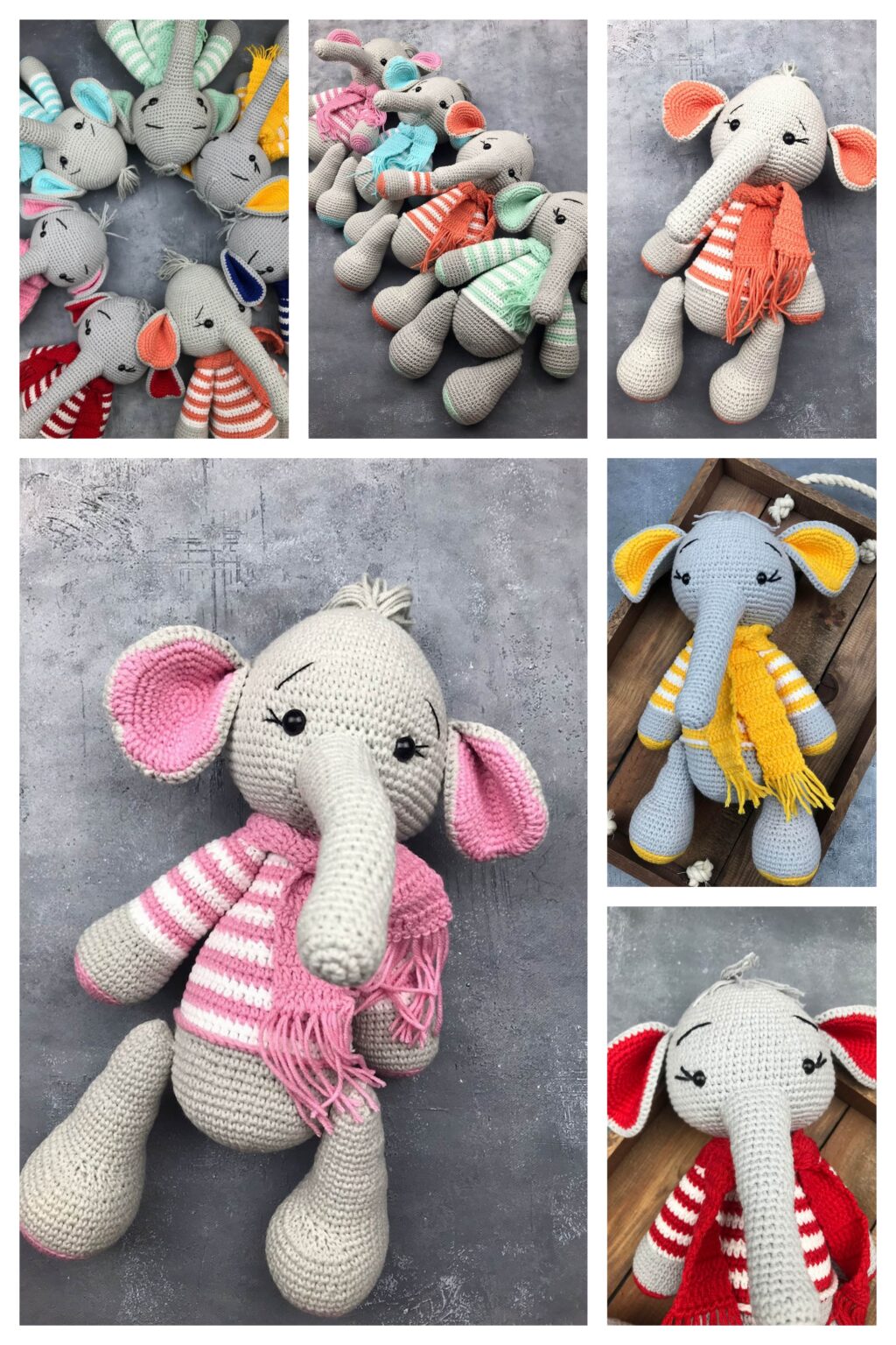 Amigurumi Cute Elephants Free Pattern-2 – Free Amigurumi Crochet